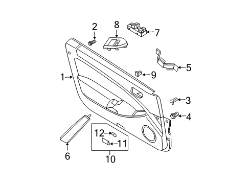 80960-AM800 Genuine Nissan #80960AM800 FINISHER-Power