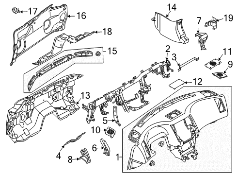 67900-CG000 Genuine Nissan #67900CG000 Insulator-Dash