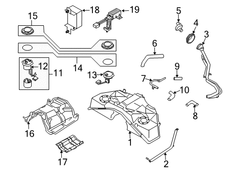25060-1NC0C Genuine Nissan 250601NC0C Sender Unit - Fuel Gauge