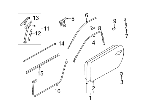 80821-JL00A Genuine Nissan #80821JL00A MOULDING Assembly
