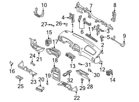 68260-0W005 Genuine Nissan 682600W005 Lid-Cluster