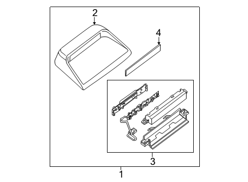 26596-9N00A Genuine Nissan #265969N00A Cap Stop Lamp