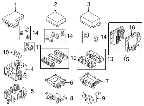 24383-4BA0A Genuine Nissan #243834BA0A Housing-Relay Box