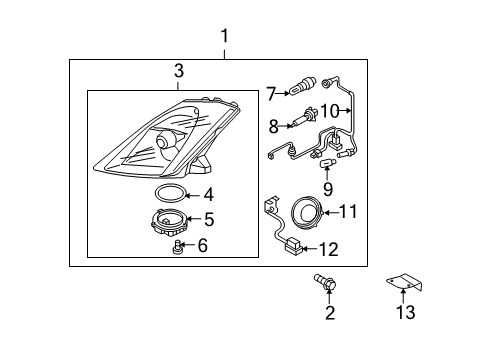 26038-CF40A Genuine Nissan #26038CF40A Harness Assembly-Head Lamp