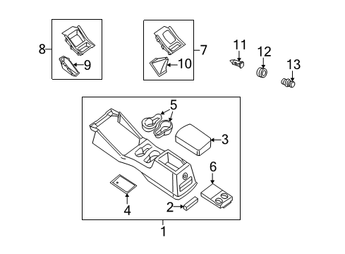 96924-8Z800 Genuine Nissan #969248Z800 Pocket-Console