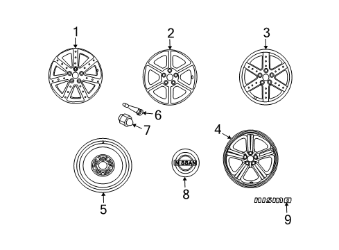 40347-1A30B Genuine Nissan #403471A30B Label Disc Wheel