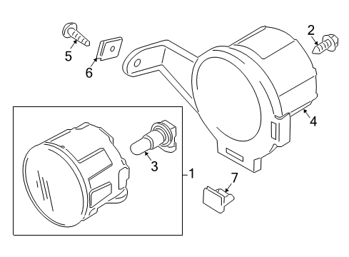 26296-8992B Genuine Nissan #262968992B Bulb-Fog Lamp