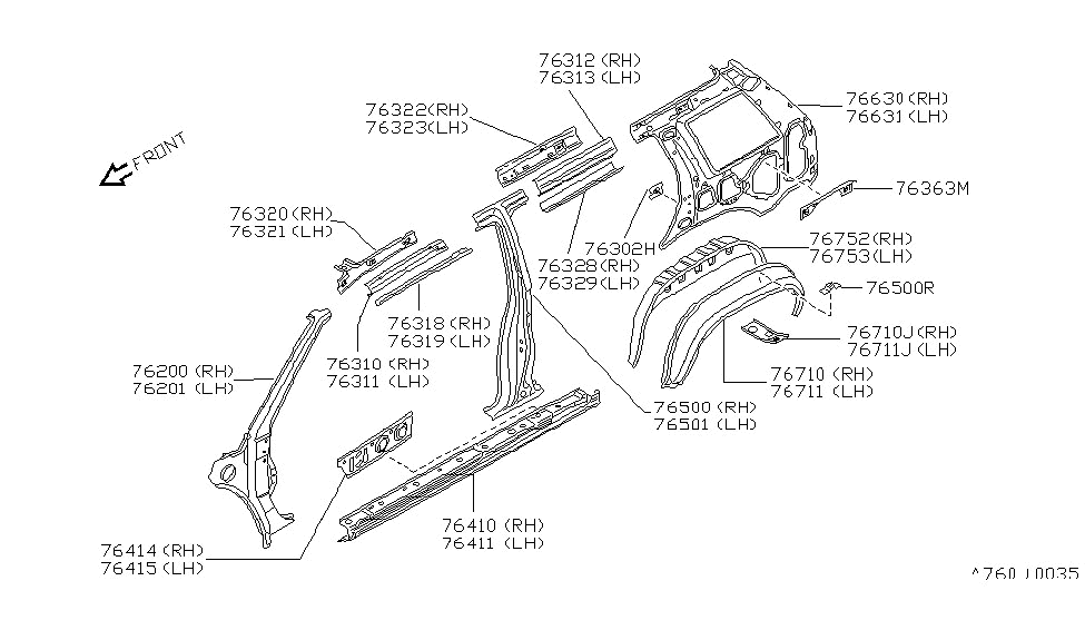 1995 Nissan Pathfinder Body Side Panel - Nissan Parts Deal