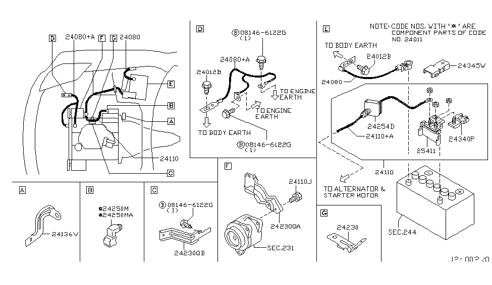24230-AM601 Genuine Nissan #24230AM601 Bracket