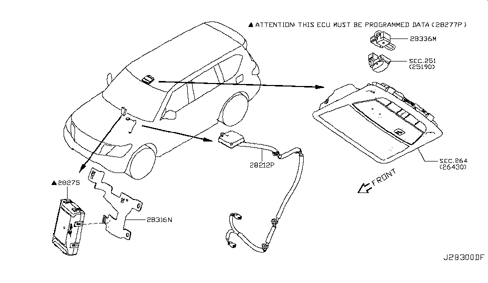 28275-6FL2C Genuine Nissan #282756FL2C Box-TELEMATIC