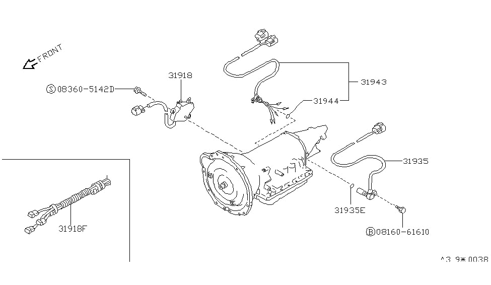 31918-41X10 | Genuine Nissan #31918-41X10 SWITCH ASSY-INHIBITOR