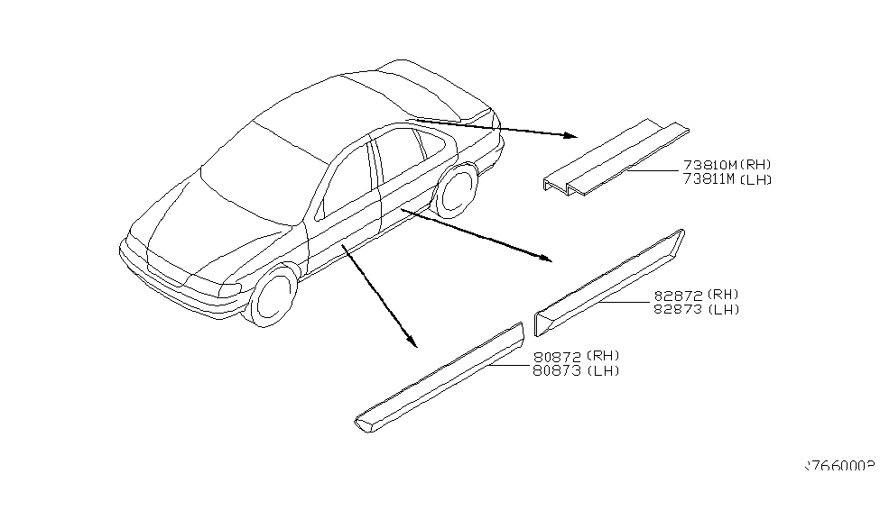 2006 Nissan Sentra Body Side Molding - Nissan Parts Deal