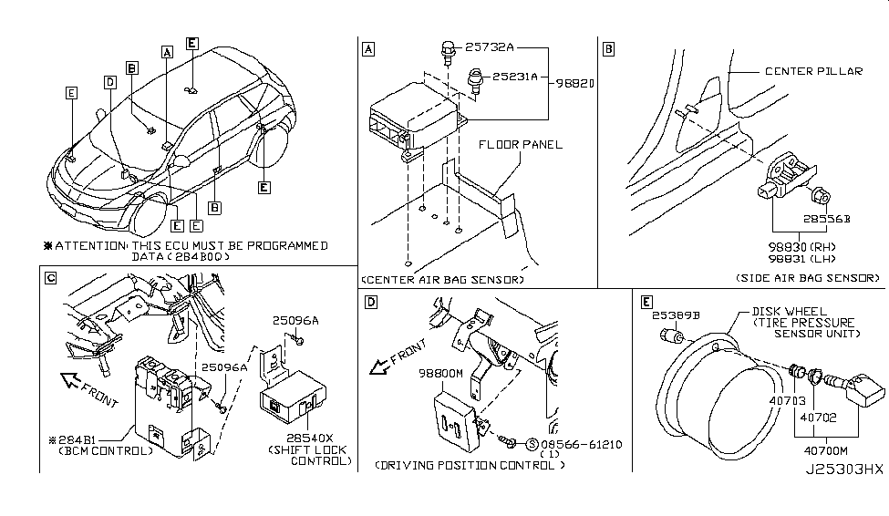 284B1-CC25B Genuine Nissan Part