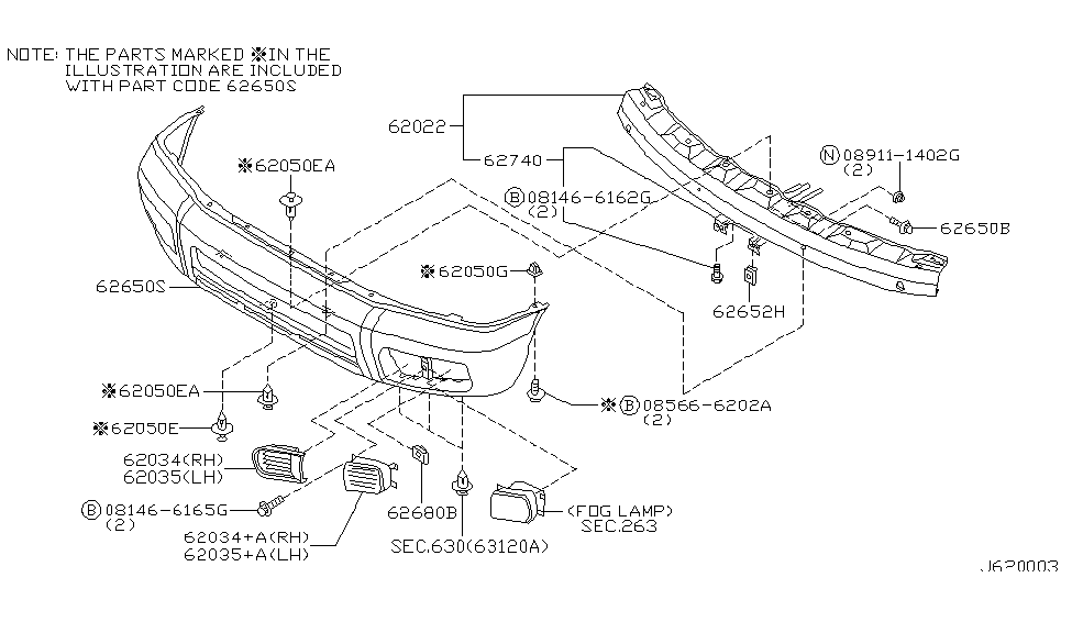 2002 Nissan Pathfinder Front Bumper - Nissan Parts Deal