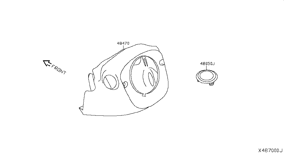 2012 Nissan Versa Sedan Steering Column Shell Cover