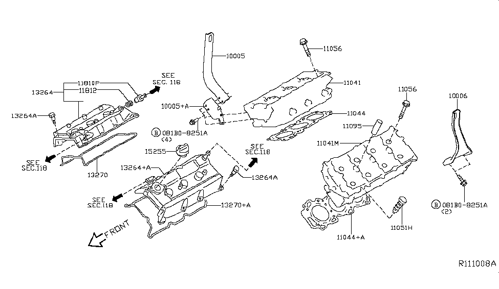 13270-EA21C | Genuine Nissan #13270-EA21C GASKET - ROCKER COVER