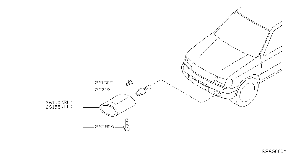 2004 Nissan Xterra Fog,Daytime Running & Driving Lamp
