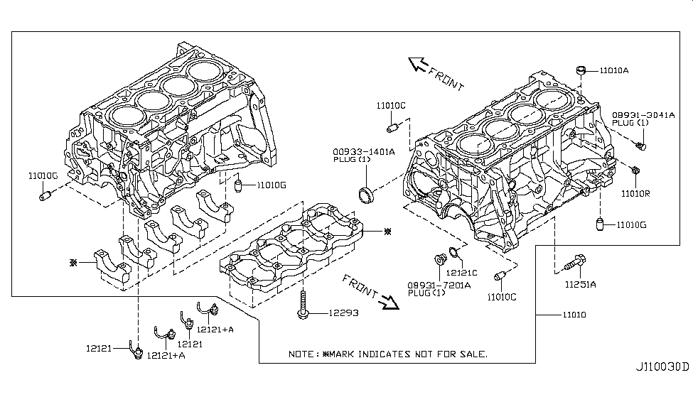 12293-EN21A | Genuine Nissan #12293-EN21A BOLT-MAIN BEARING CAP