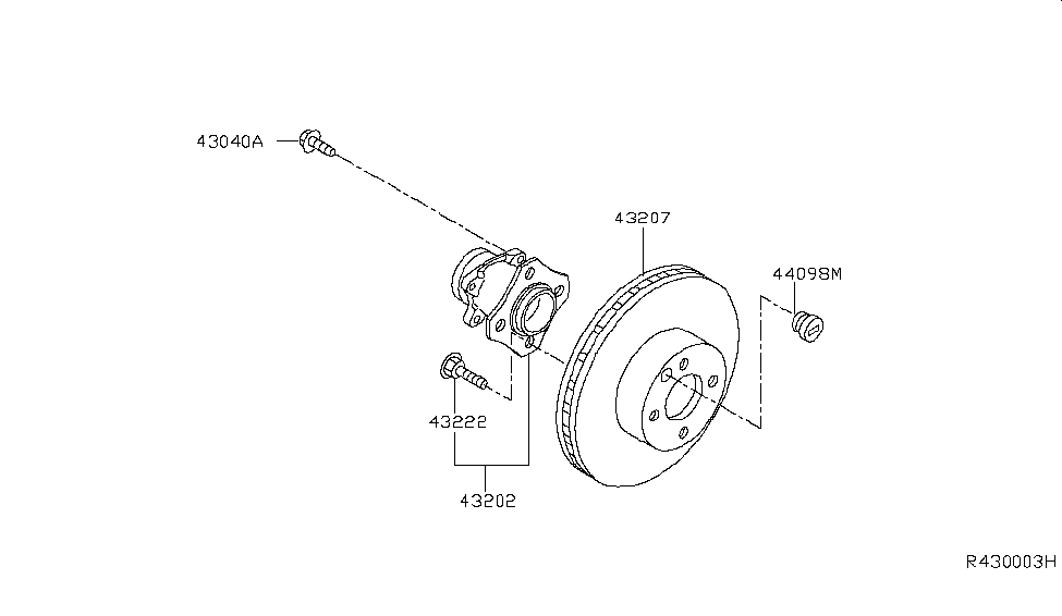 43202-9AM0A | Genuine Nissan #43202-9AM0A HUB ASSY REAR