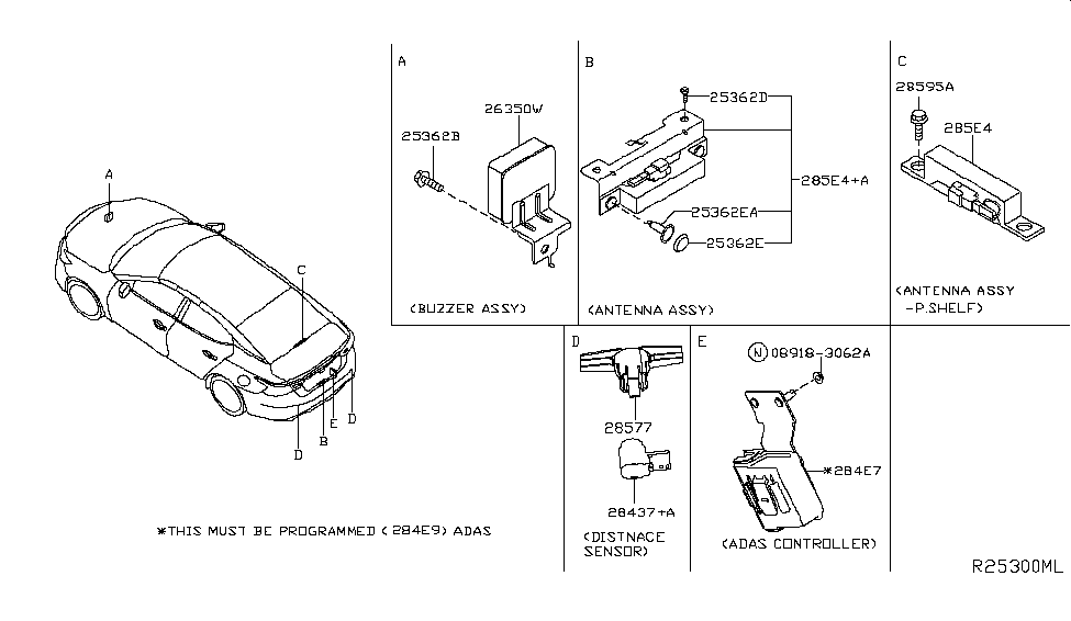 284E7-4RA0A Genuine Nissan #284E74RA0A Controller Assy-Adas