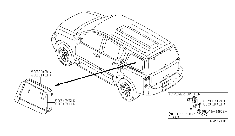 2010 Nissan Armada Side Window - Nissan Parts Deal