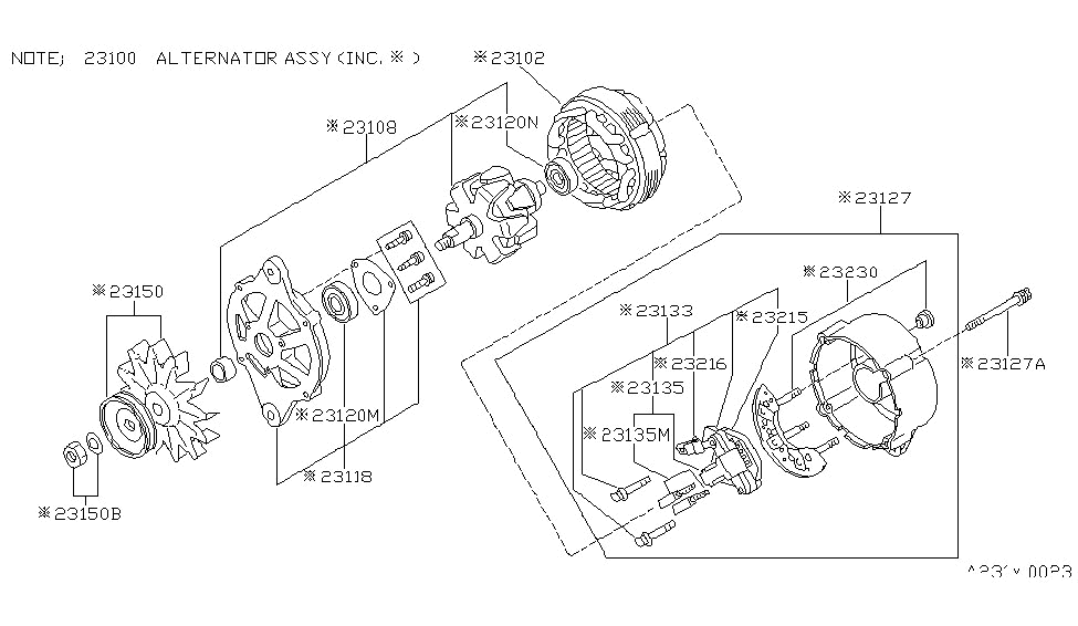23108-17C00 Genuine Nissan #2310817C00 Rotor Assembly