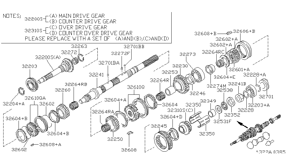 32609-AA510 | Genuine Nissan #32609-AA510 INSERT-SHIFTING