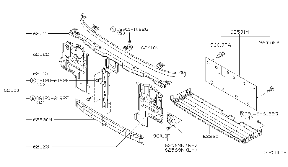 62569-9Z400 Genuine Nissan #625699Z400 Seal-Headlamp Hole,LH