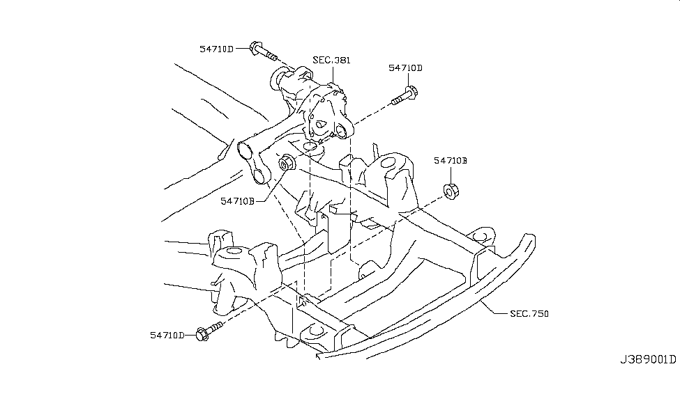 2017 Nissan Armada Front Final Drive Mounting - Nissan Parts Deal
