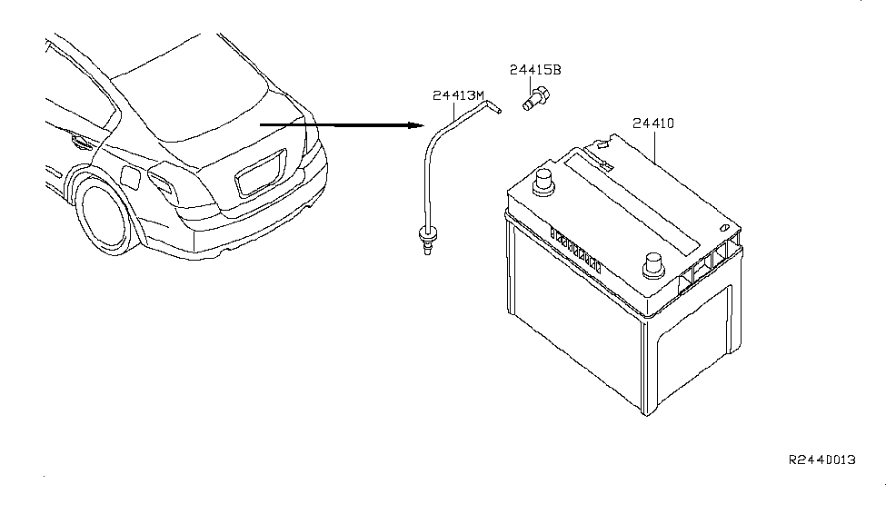 2009 Nissan Altima Hybrid Battery & Battery Mounting