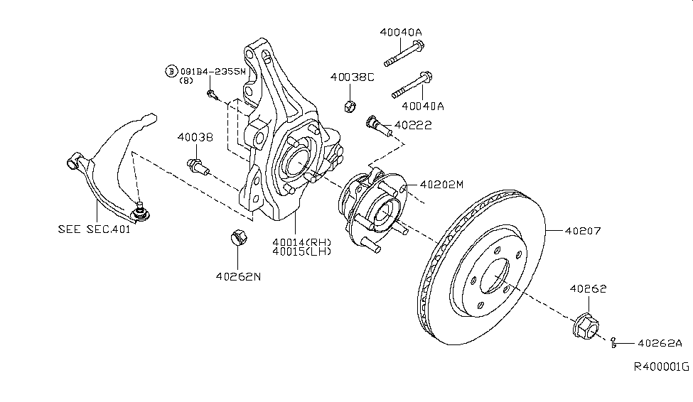 40015-JA80A - Genuine Nissan Parts