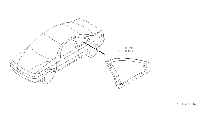 Side Window - 1998 Nissan Sentra Made in US