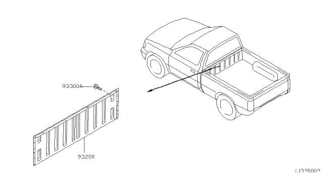 Rear Body Front Panel & Guard Frame - 1998 Nissan Frontier