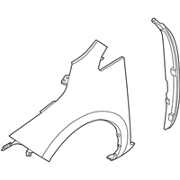 63101-3NF0A | Genuine Nissan #631013NF0A FENDER - FRONT, LH
