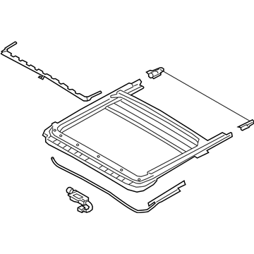 91306-9HB0A Genuine Nissan #913069HB0A RAIL COMPLETE-SUNROOF