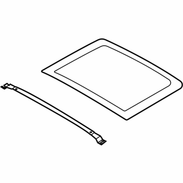 91604-6RA0A Genuine Nissan #916046RA0A Glass Assy-Sunroof,Rear