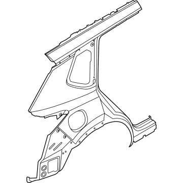 78112-6RR0A Genuine Nissan #781126RR0A Fender-Rear,RH