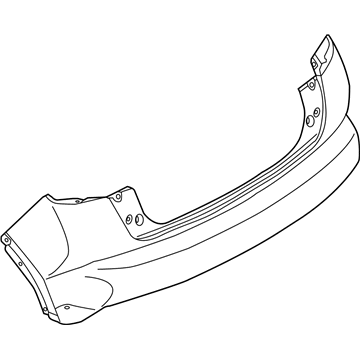 H5022-3YVDH Genuine Nissan #H50223YVDH FACE REAR BUMPR