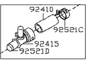 92408-EA000 Genuine Nissan #92408EA000 HOSE ASSY-HEATER