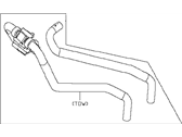 92400-1PD0A Genuine Nissan #924001PD0A Hose-Heater,Inlet