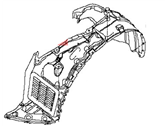 63841-9NB0A Genuine Nissan #638419NB0A PROTCT Front Fender L