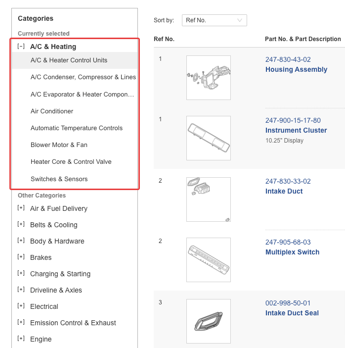 Help Me Locate a Part Using the Parts Catalog - Nissan Parts Deal Help ...